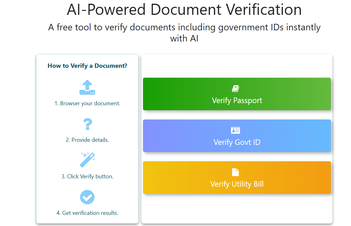 Perform Document Verification with AI